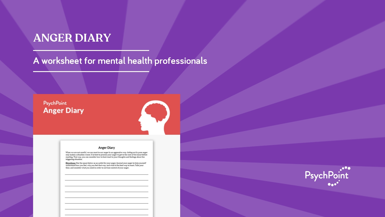 Anger Diary Worksheet | PsychPoint