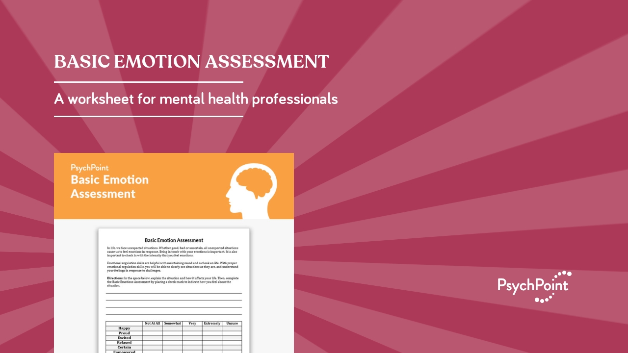 Basic Emotion Assessment Worksheet | PsychPoint