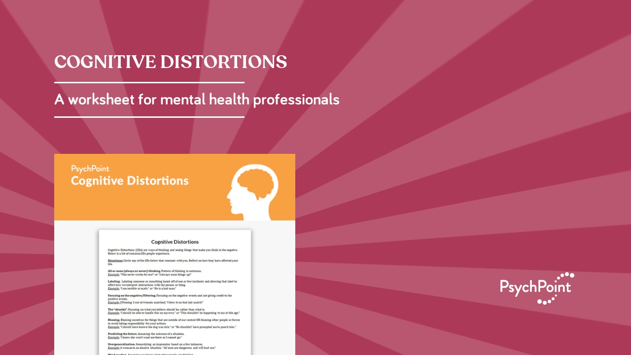 Cognitive Distortions Worksheet | PsychPoint