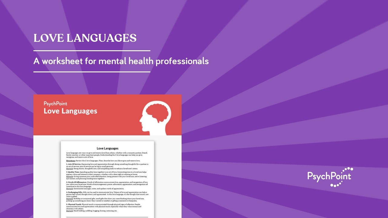 Love Languages Worksheet | PsychPoint