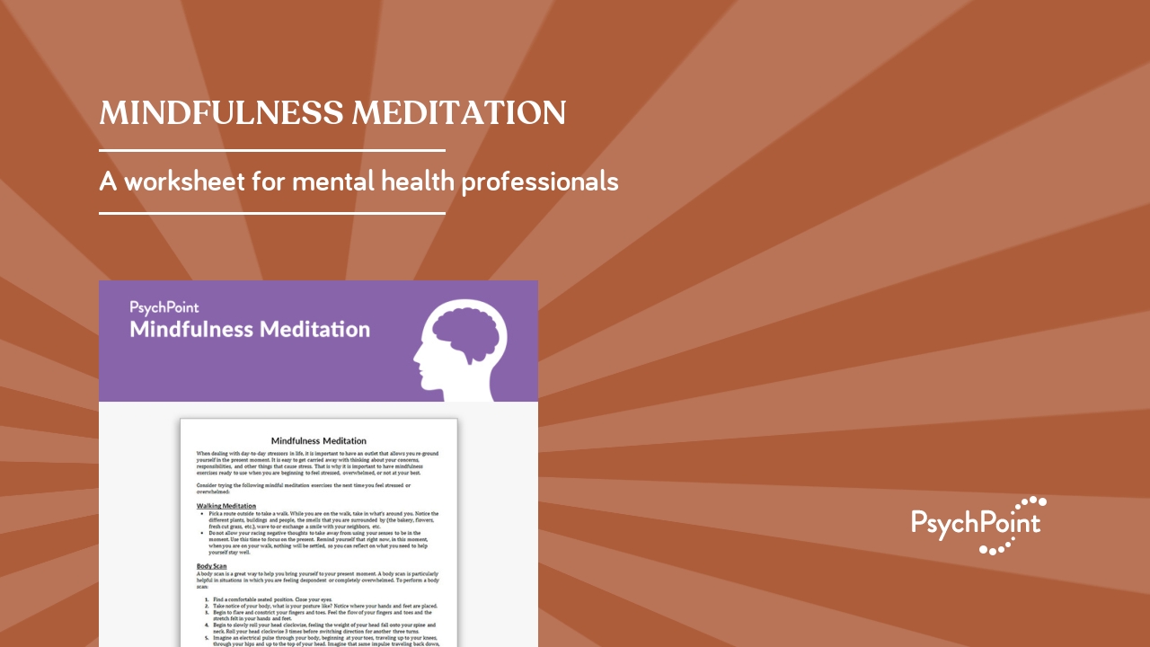 Mindfulness Meditation Worksheet | PsychPoint