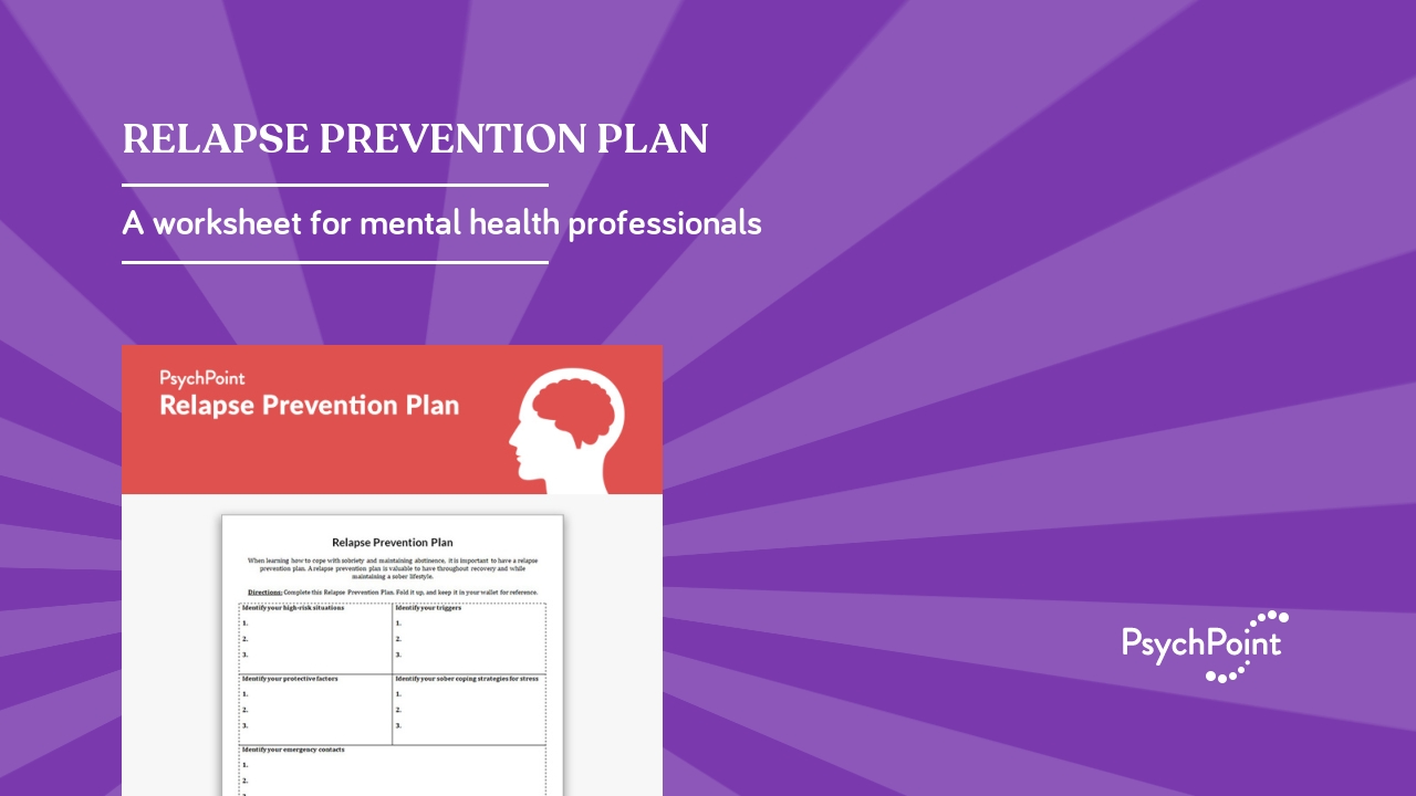 Relapse Prevention Plan Worksheet | PsychPoint
