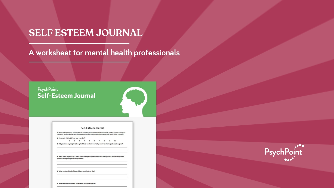 Self-Esteem Journal Worksheet | PsychPoint