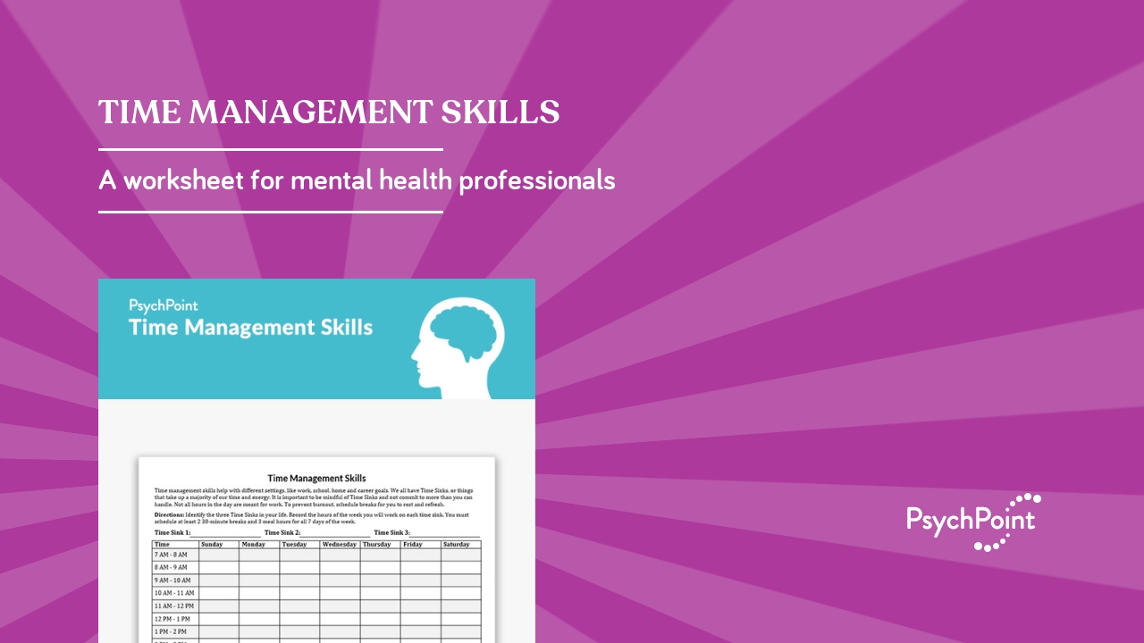 Time Management Skills Worksheet | PsychPoint