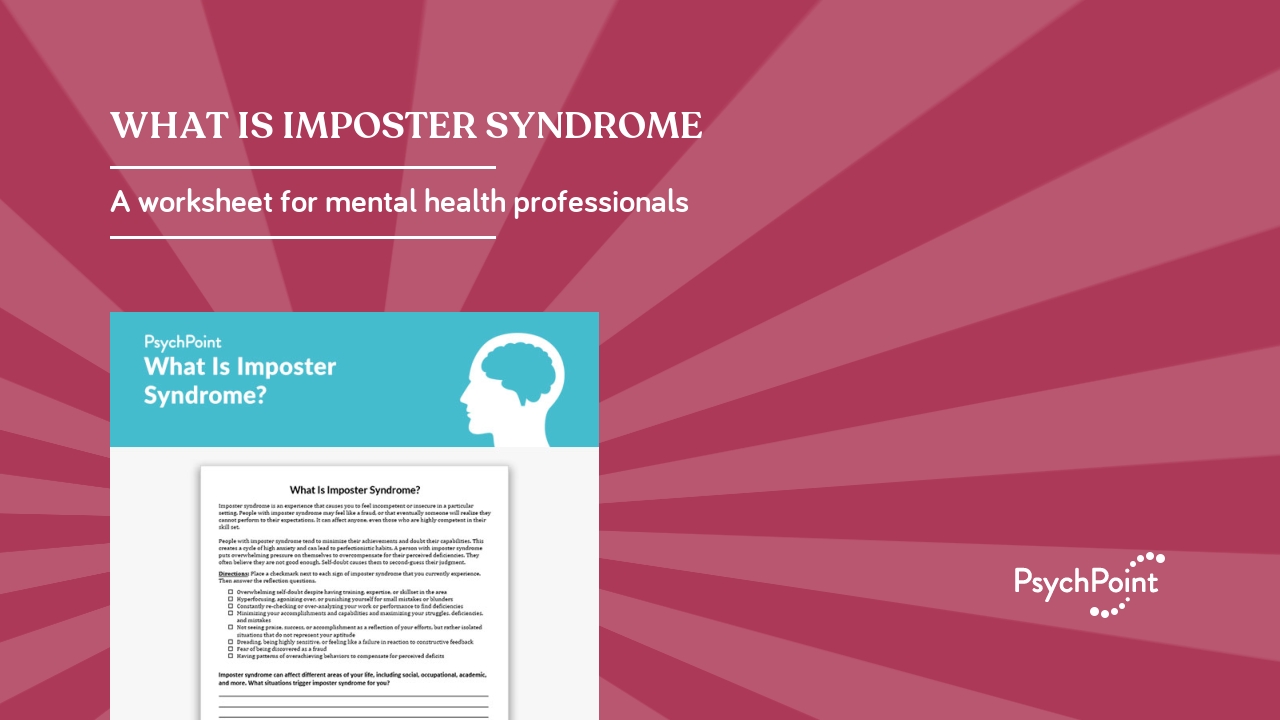 What Is Imposter Syndrome? Worksheet | PsychPoint